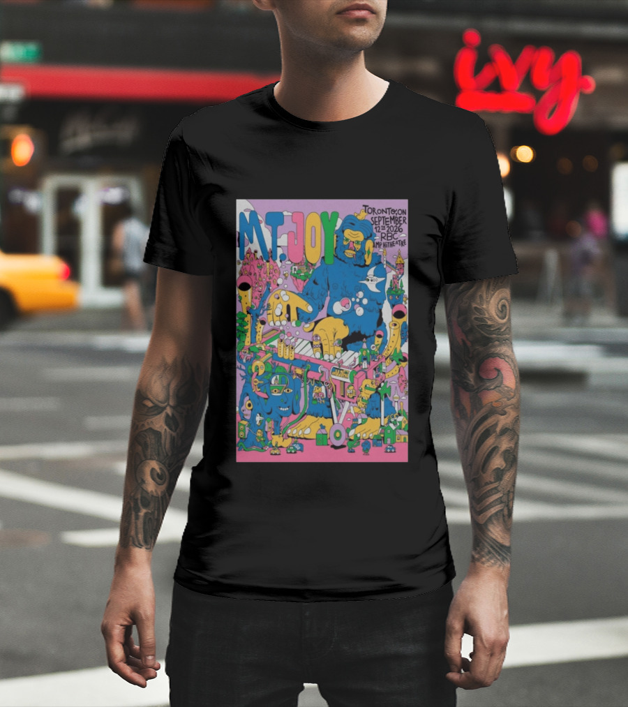 MT. Joy Toronto September 12 2026 RBC Amphitheatre Concert With Colorful Fantasy Creature T-Shirt