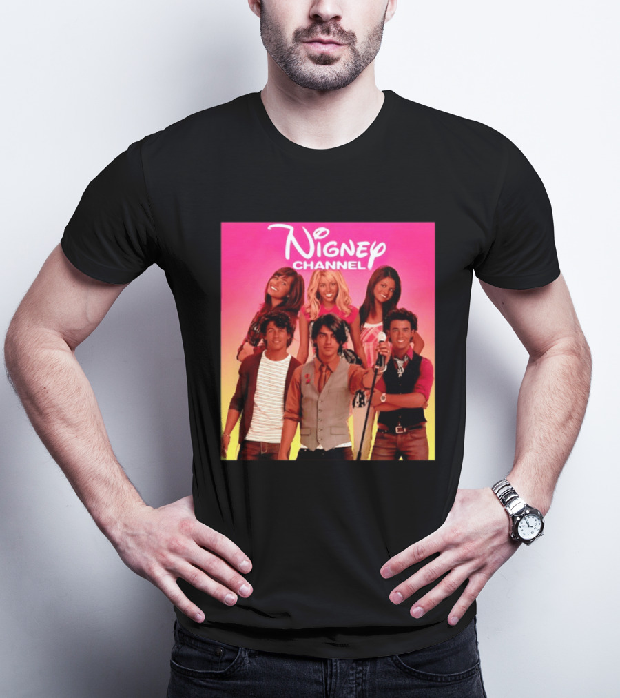Nigney Channel Jonas Brothers Y2K Meme Vintage Throwback T-Shirt
