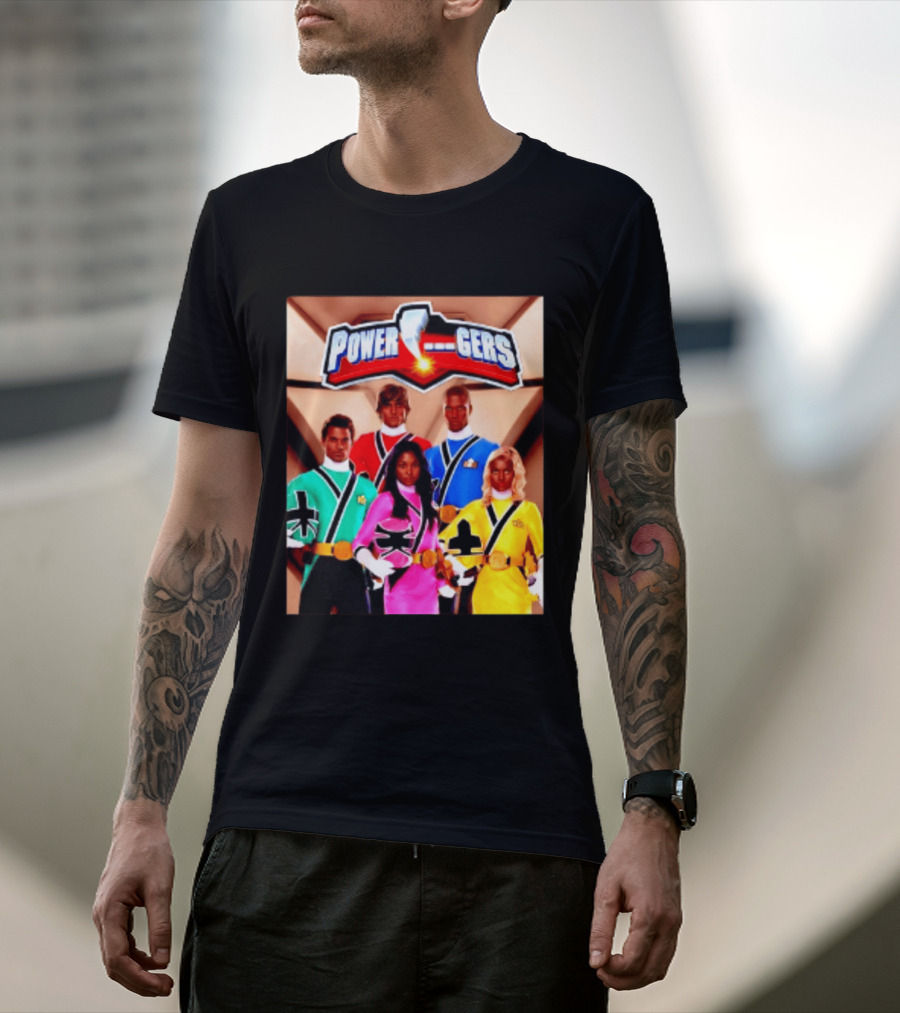 Power Rangers SPD Team Uniforms Super Sentai Action Figures T-Shirt