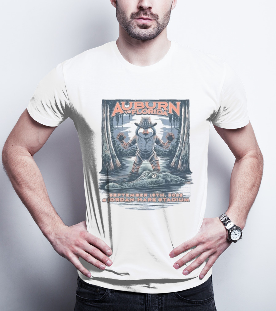 Auburn Vs Florida Football September 19th 2026 Jordan Hare Stadium T-Shirt