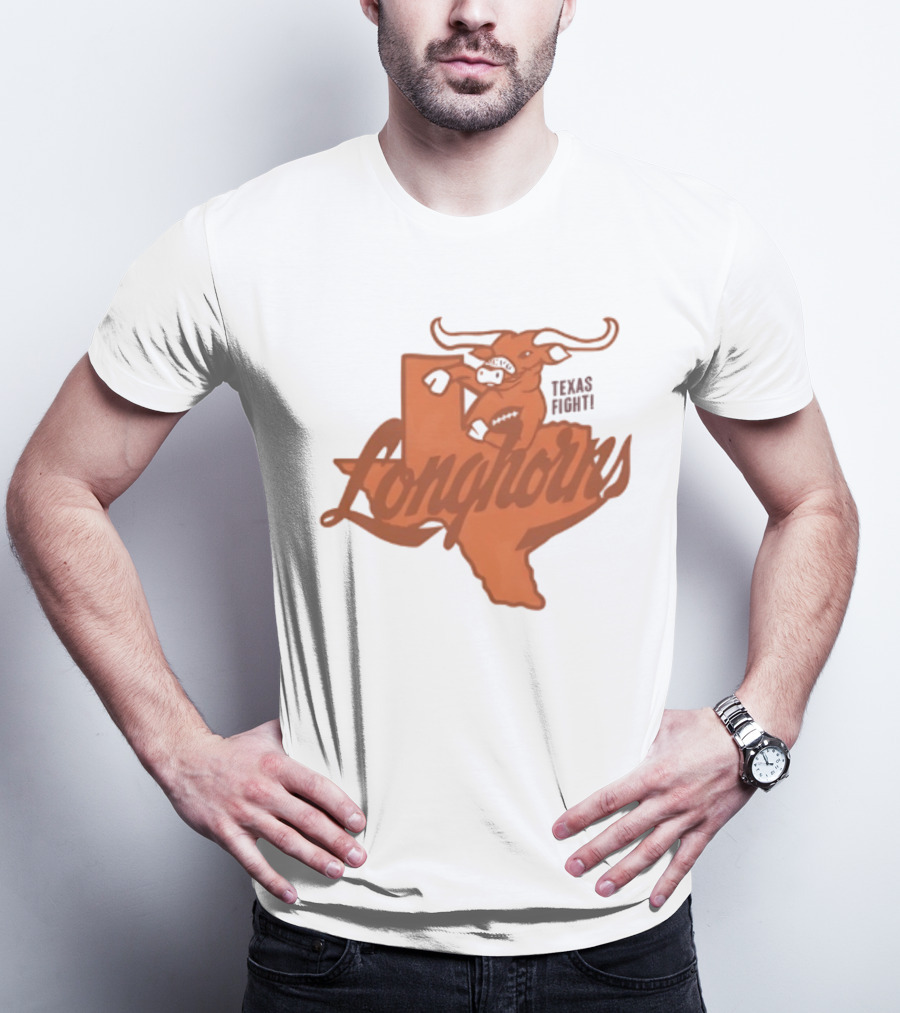 Texas Longhorns Football Texas Fight Map Longhorns T-Shirt