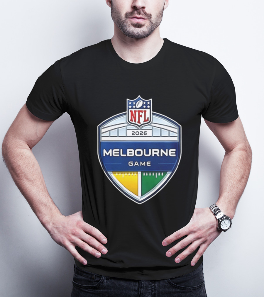 San Francisco 49ers NFL 2026 Melbourne Game Two Sided T-Shirt