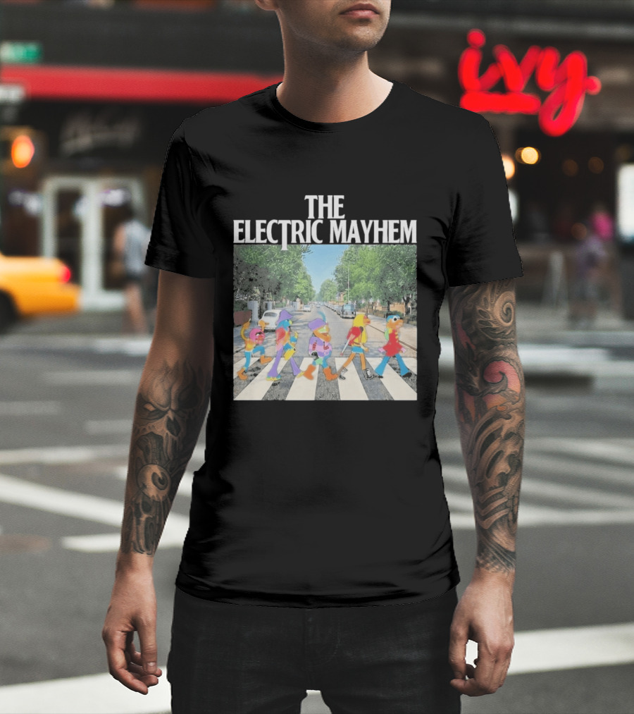 The Electric Mayhem Muppets Abbey Road Crossing Iconic Scene T-Shirt