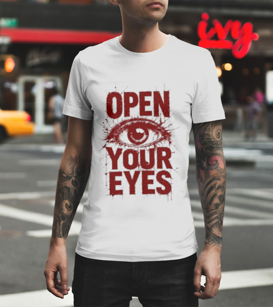 OPEN YOUR EYES Red Splatter Eye T-Shirt