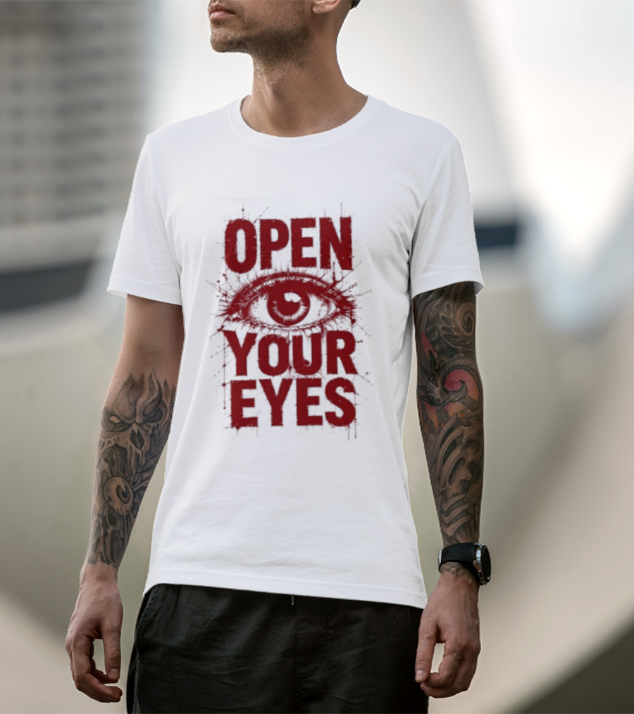 OPEN YOUR EYES Red Splatter Eye T-Shirt