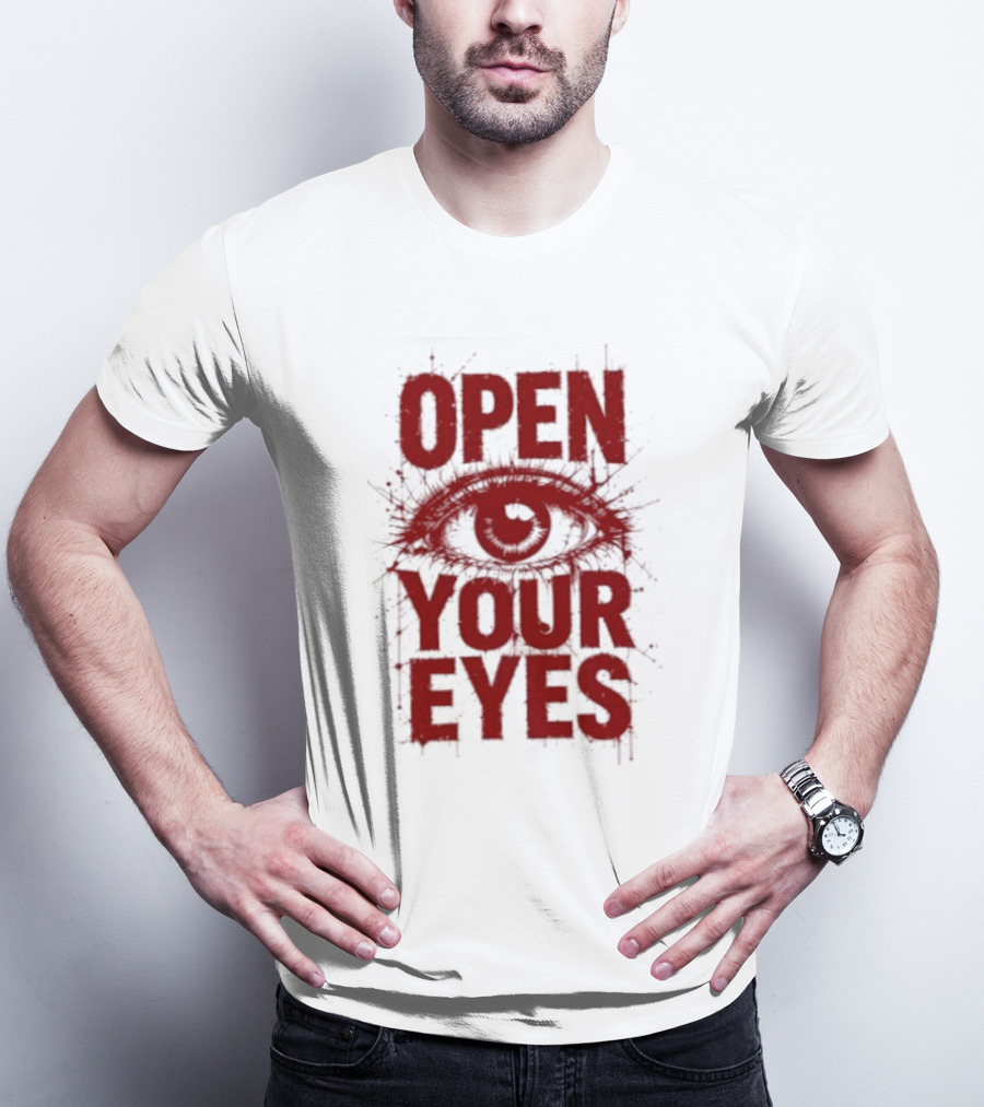 OPEN YOUR EYES Red Splatter Eye T-Shirt