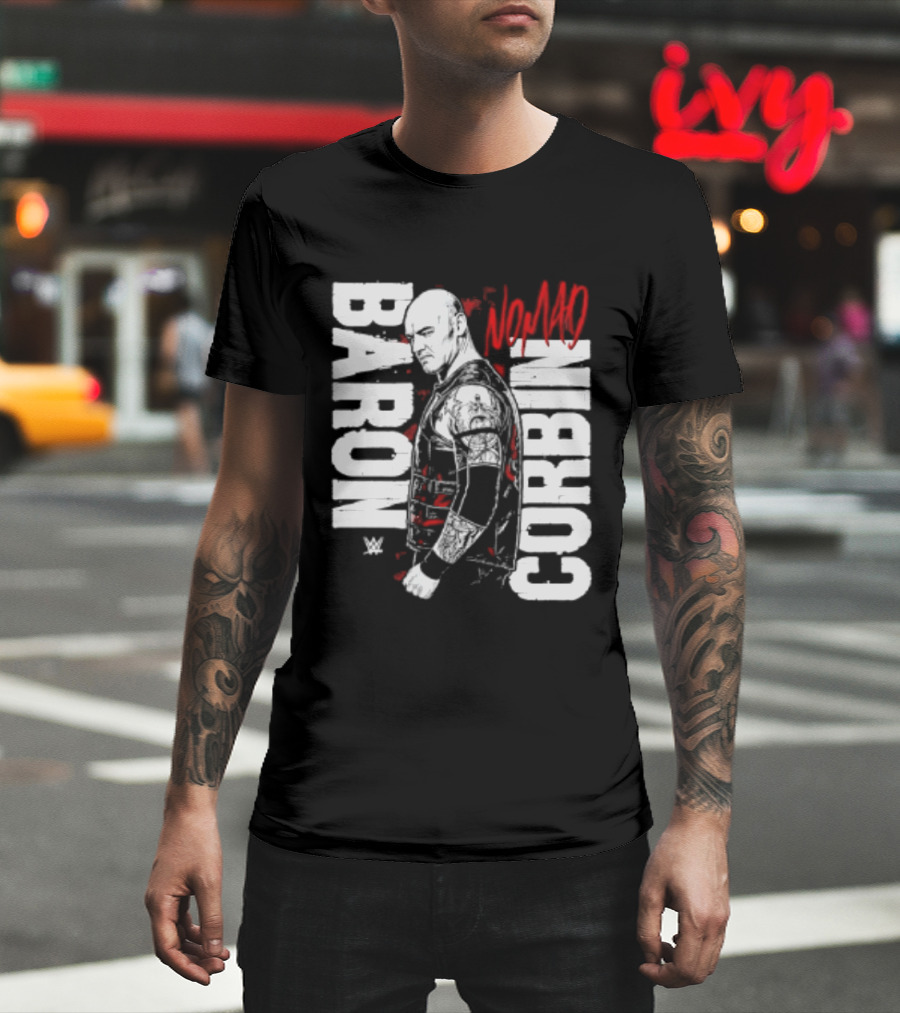 Baron Corbin WWE Nomad Vertical Name Wrestling Superstar T-Shirt