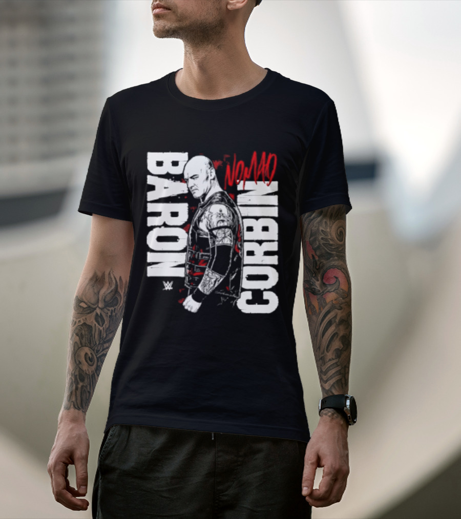 Baron Corbin WWE Nomad Vertical Name Wrestling Superstar T-Shirt