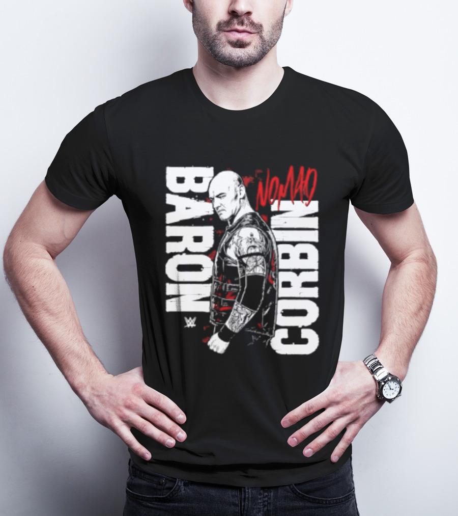 Baron Corbin WWE Nomad Vertical Name Wrestling Superstar T-Shirt