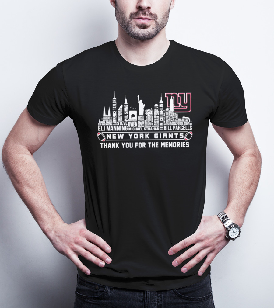 New York Giants Skyline Football Memories Appreciation T-Shirt