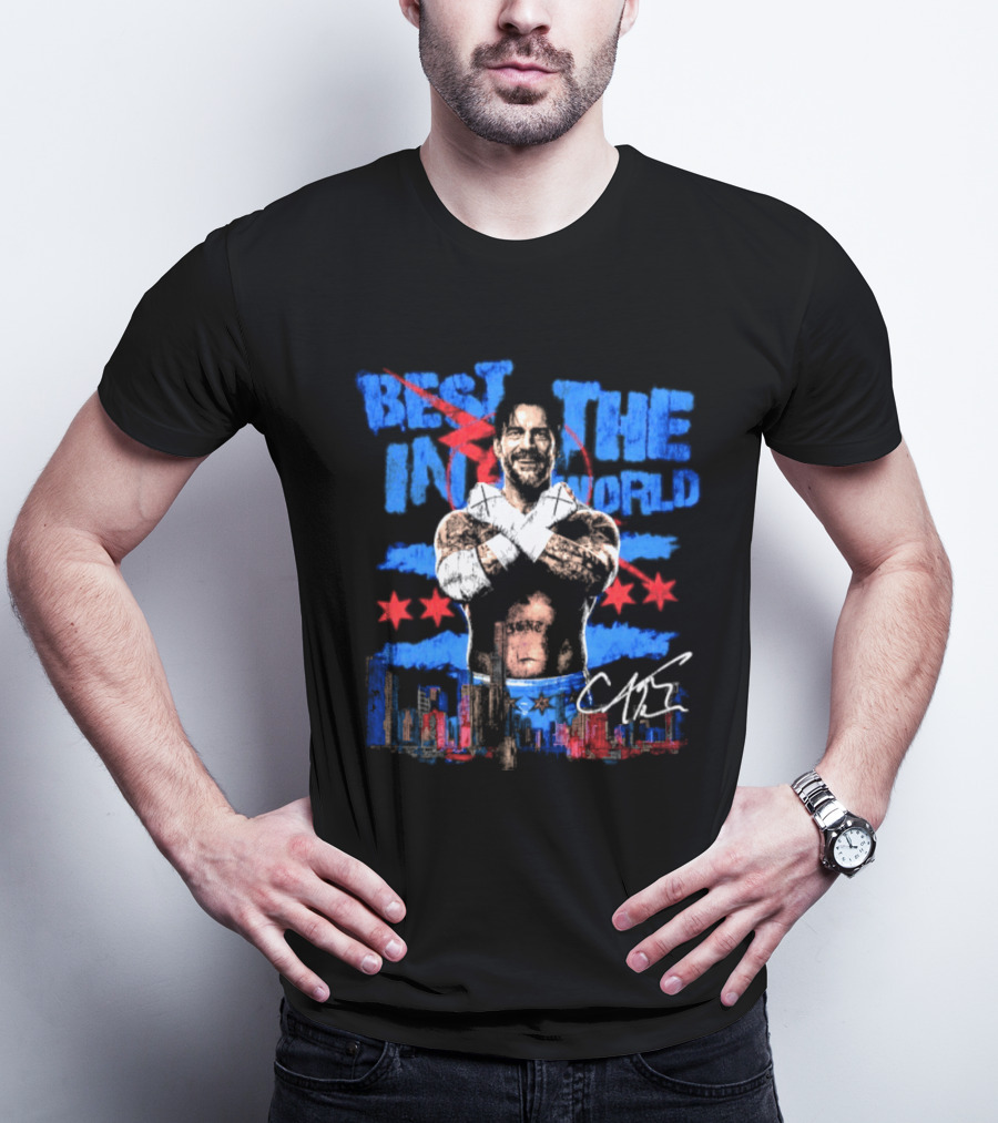 Best In The World CM Punk Chicago Wrestling Signature T-Shirt