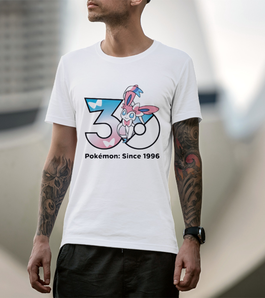 Sylveon Pokémon 30 Years Anniversary Since 1996 Celebration T-Shirt