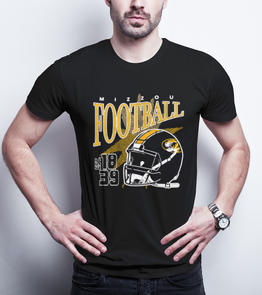 Mizzou Football 1839 Helmet Missouri Tigers NCAA T-Shirt