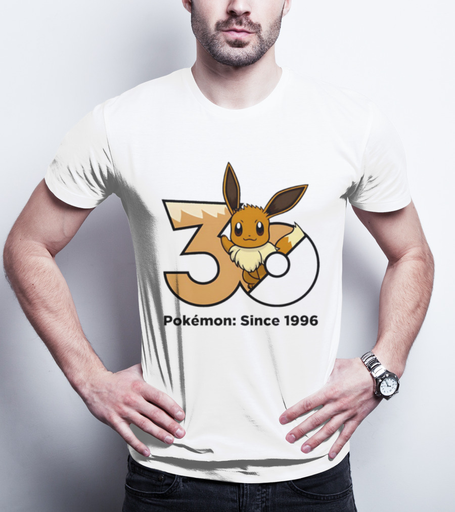 Eevee Pokémon 30th Anniversary Since 1996 Celebration T-Shirt