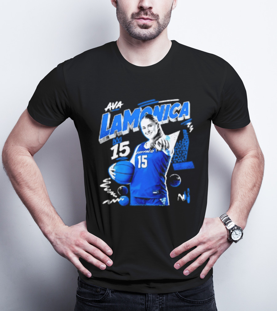Ava LaMonica 15 Buffalo Bulls NCAA Women's Basketball Player Jersey Number T-Shirt