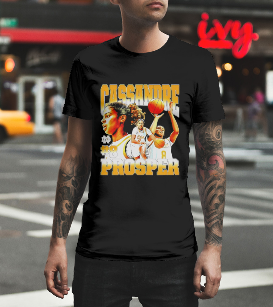 Cassandre Prosper 0 Notre Dame Women's Basketball 8 NCAA Player T-Shirt