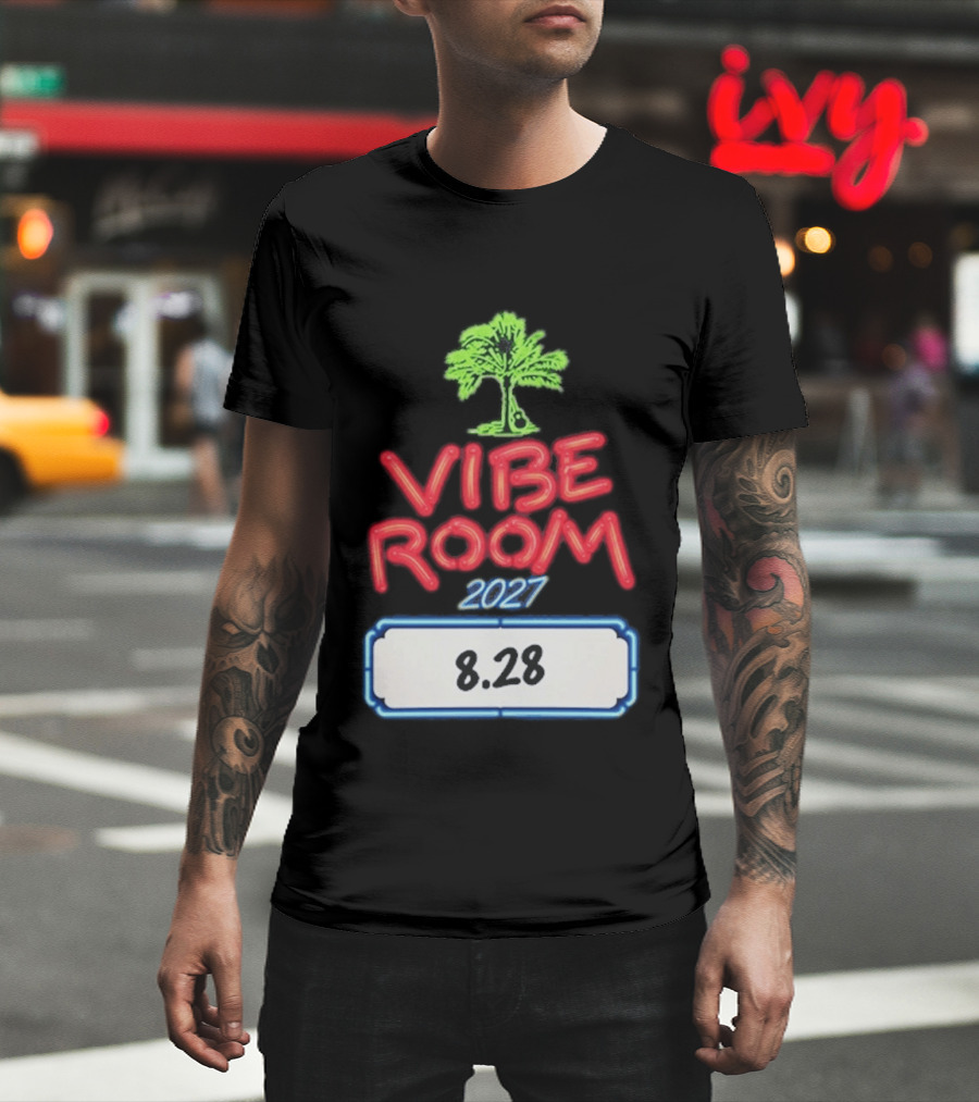 Kenny Chesney Vibe Room 8 28 2027 Tour Date Palm Tree T-Shirt