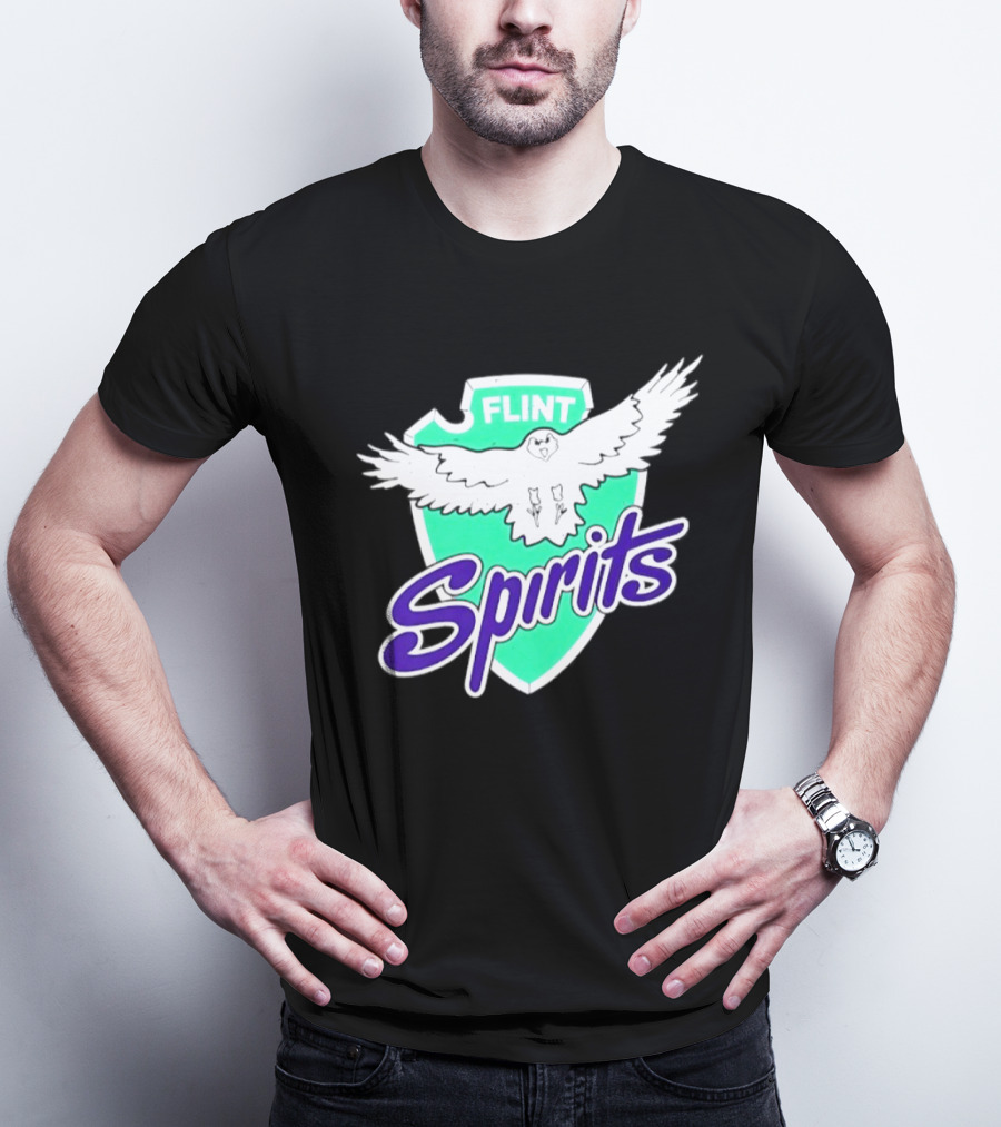Flint Spirits Eagle Shield Vintage Sports Team T-Shirt