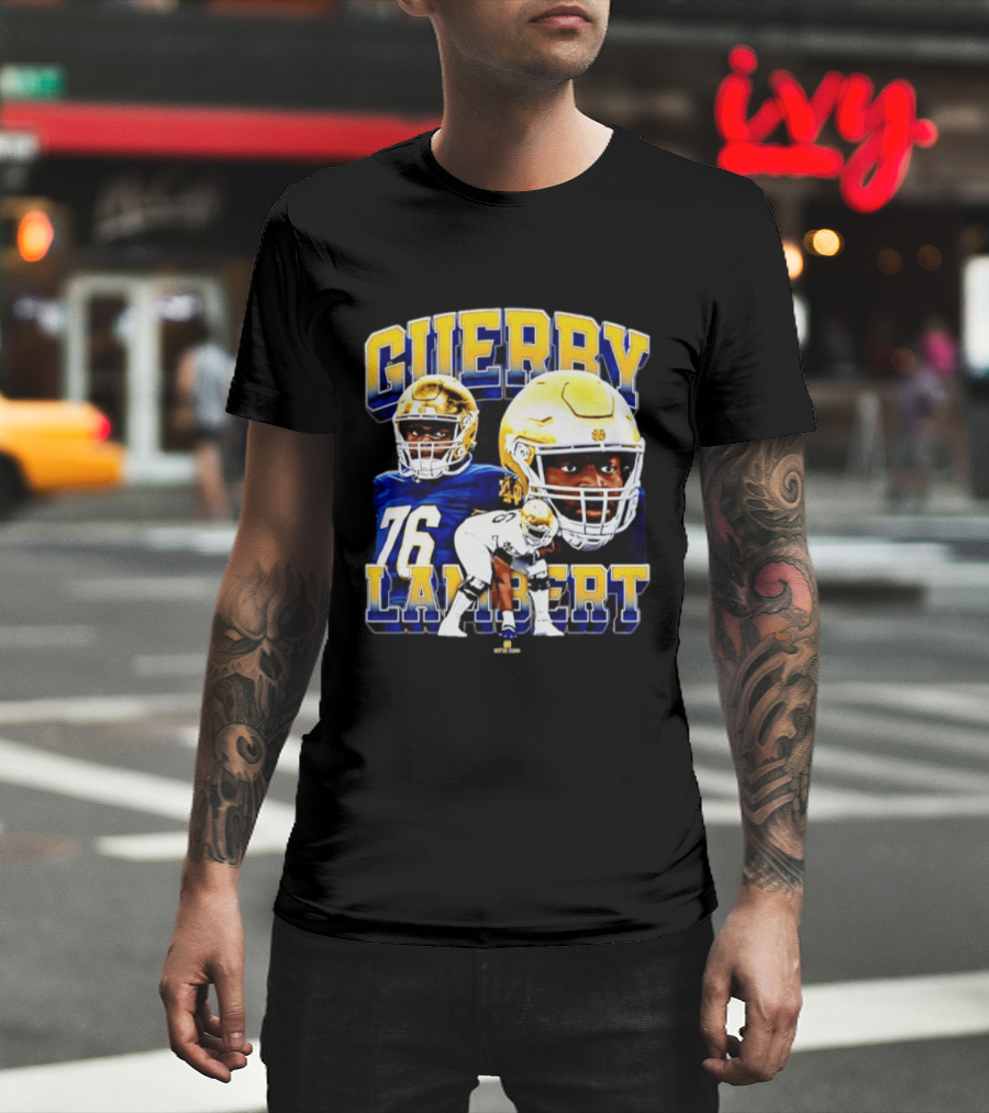Guerby Lambert 76 Notre Dame NCAA Football Player T-Shirt