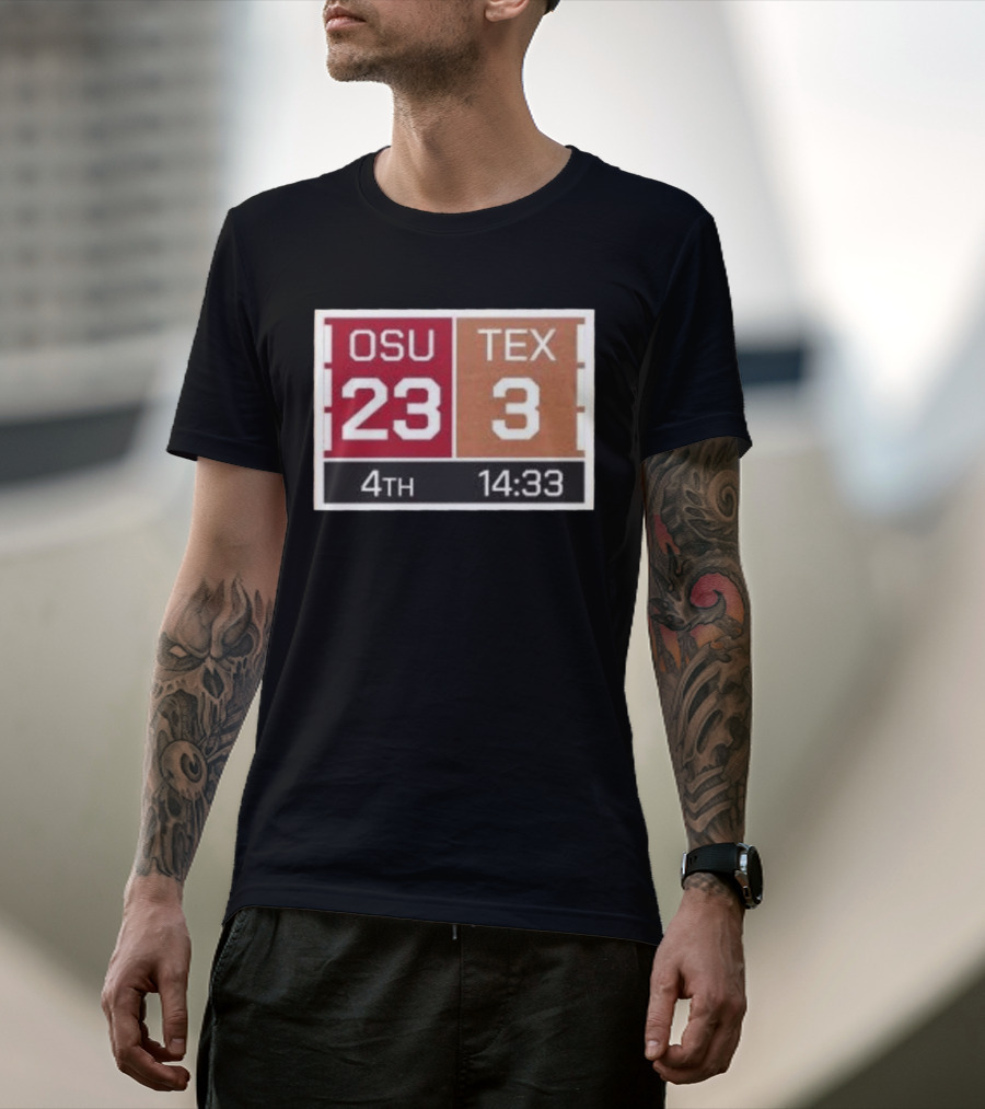 Ohio State Buckeyes Vs Texas Longhorns Scoreboard Comeback Victory 2026 T-Shirt