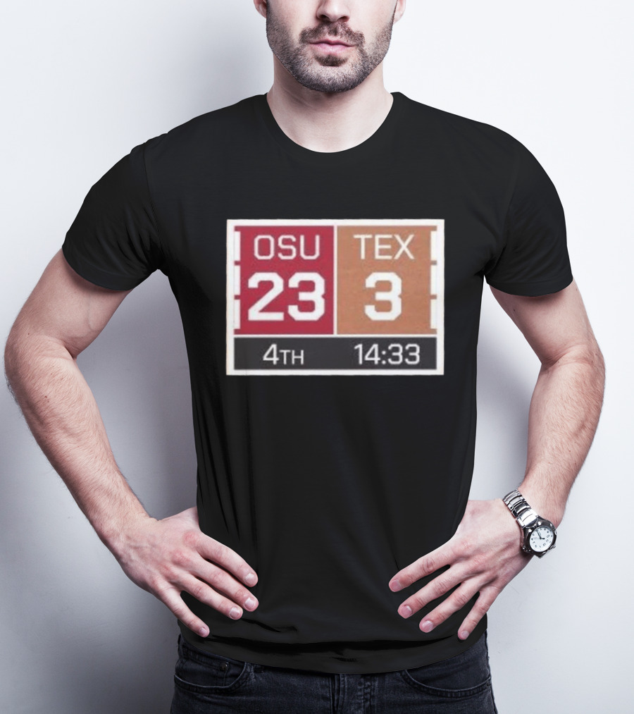 Ohio State Buckeyes Vs Texas Longhorns Scoreboard Comeback Victory 2026 T-Shirt