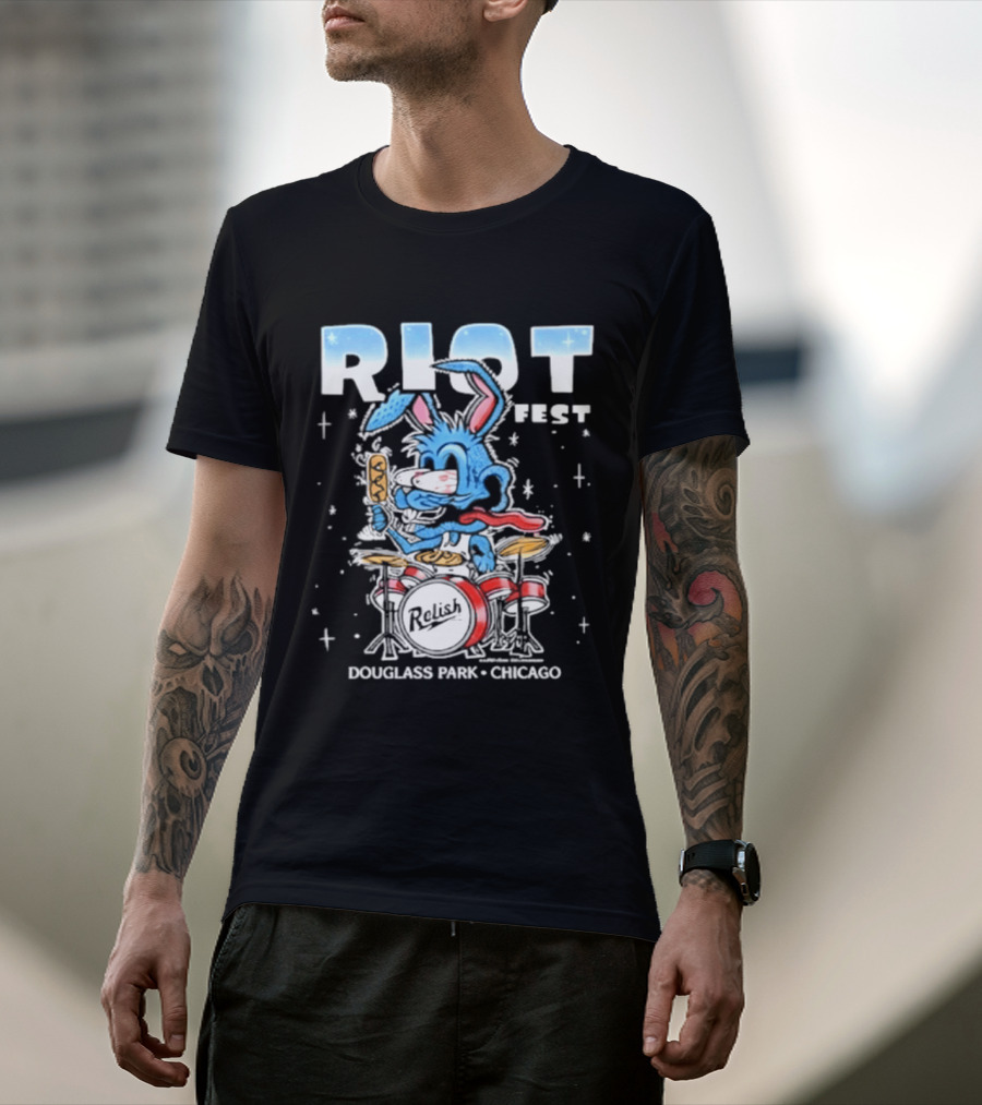 Riot Fest 2026 Douglass Park Chicago Exclusive Bunny Drummer September 18 20 2026 T-Shirt