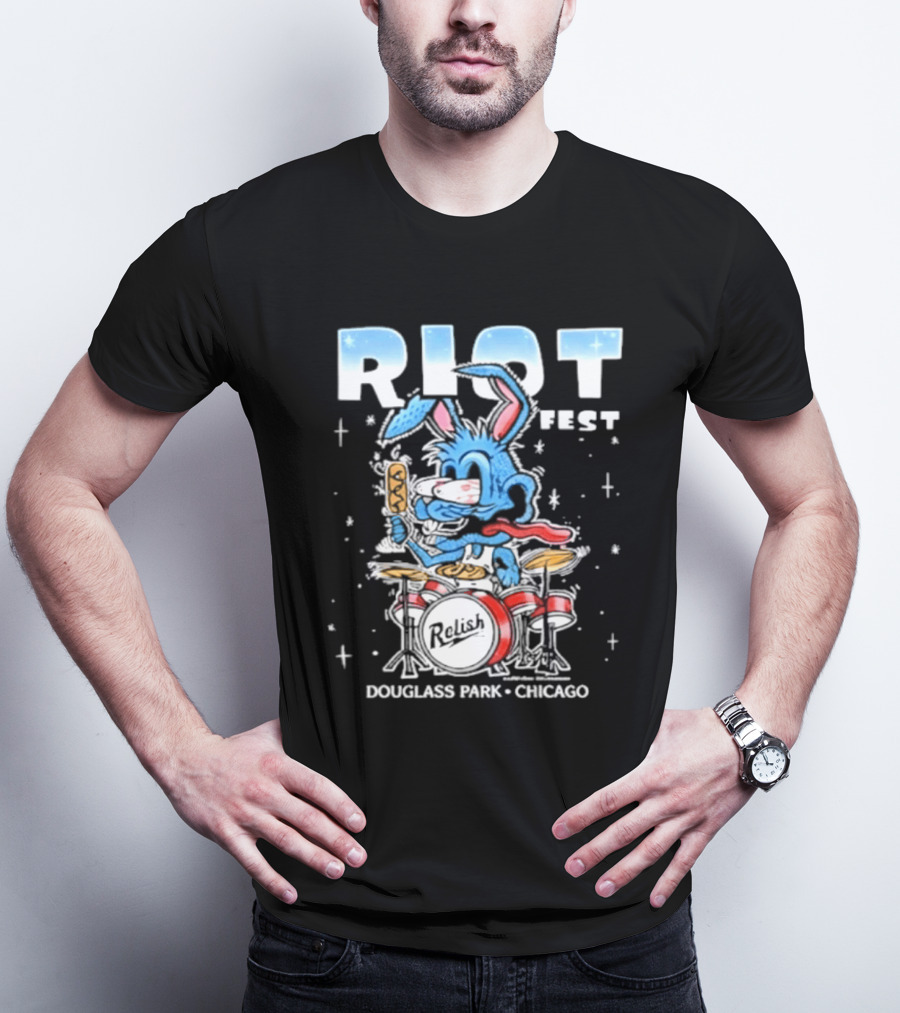 Riot Fest 2026 Douglass Park Chicago Exclusive Bunny Drummer September 18 20 2026 T-Shirt
