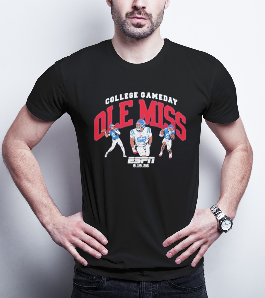 Ole Miss College Gameday Espn September 19 2026 T-Shirt