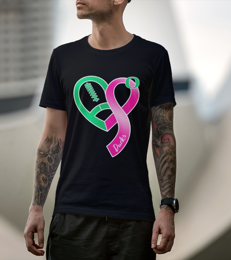 Oregon Ducks Pink Ribbon Breast Cancer Awareness 2026 T-Shirt