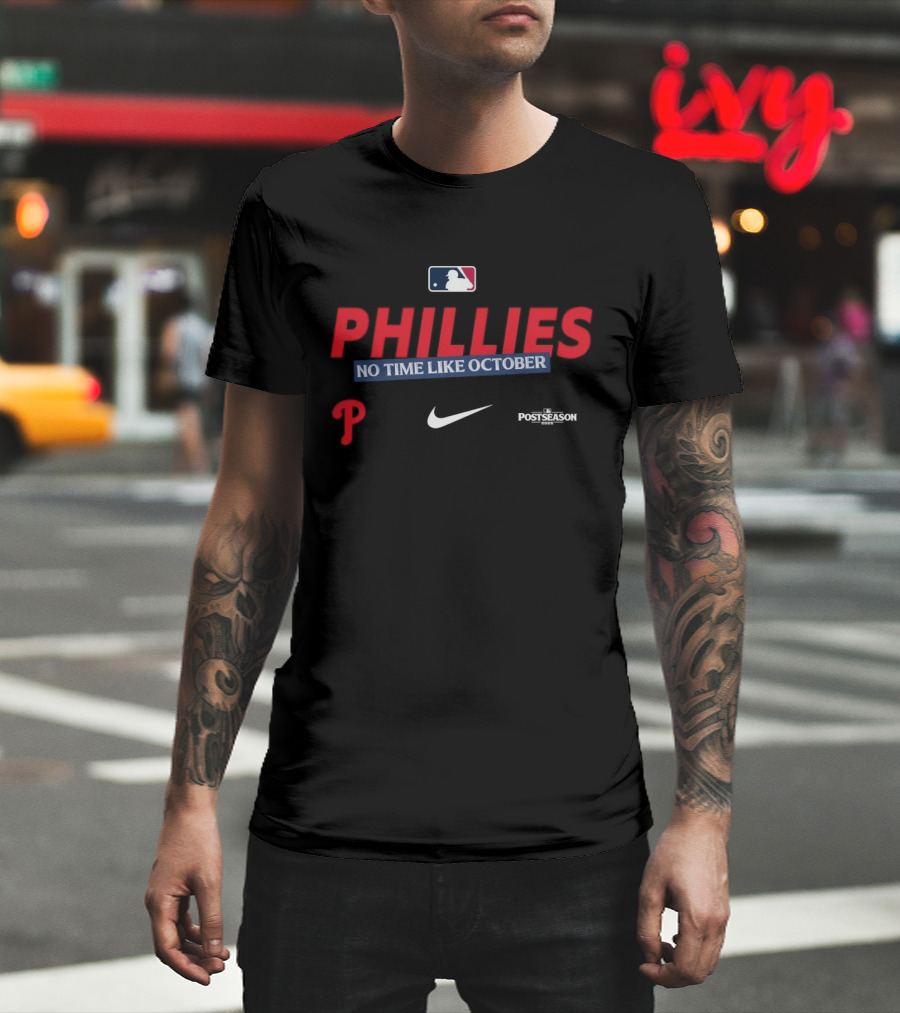 Philadelphia Phillies No Time Like October 2026 MLB Postseason Nike T-Shirt