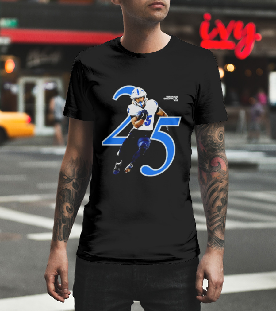 Terrance Shelton Jr 25 Buffalo Bulls NCAA Football Player Jersey Number T-Shirt