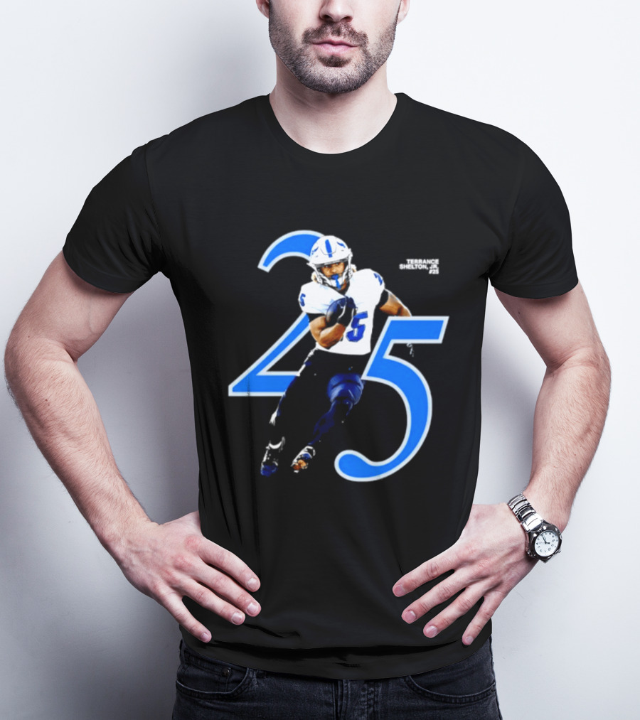 Terrance Shelton Jr 25 Buffalo Bulls NCAA Football Player Jersey Number T-Shirt