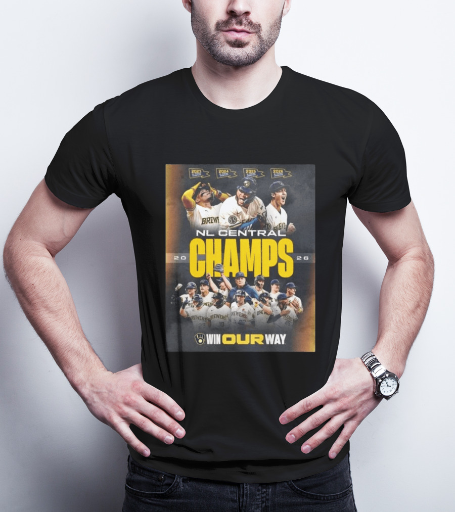 Brewers NL Central Champs 2026 Win Our Way T-Shirt