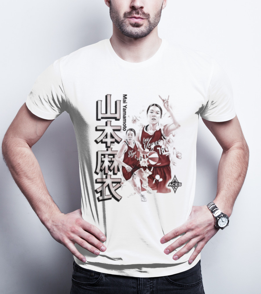 Mai Yamamoto Las Vegas Aces Cherry Blossom Basketball Japanese T-Shirt