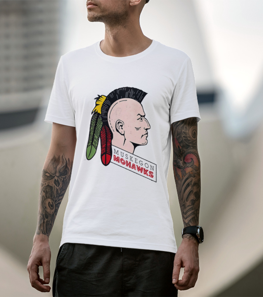 Muskegon Mohawks IHL Minor League Hockey Vintage Team T-Shirt