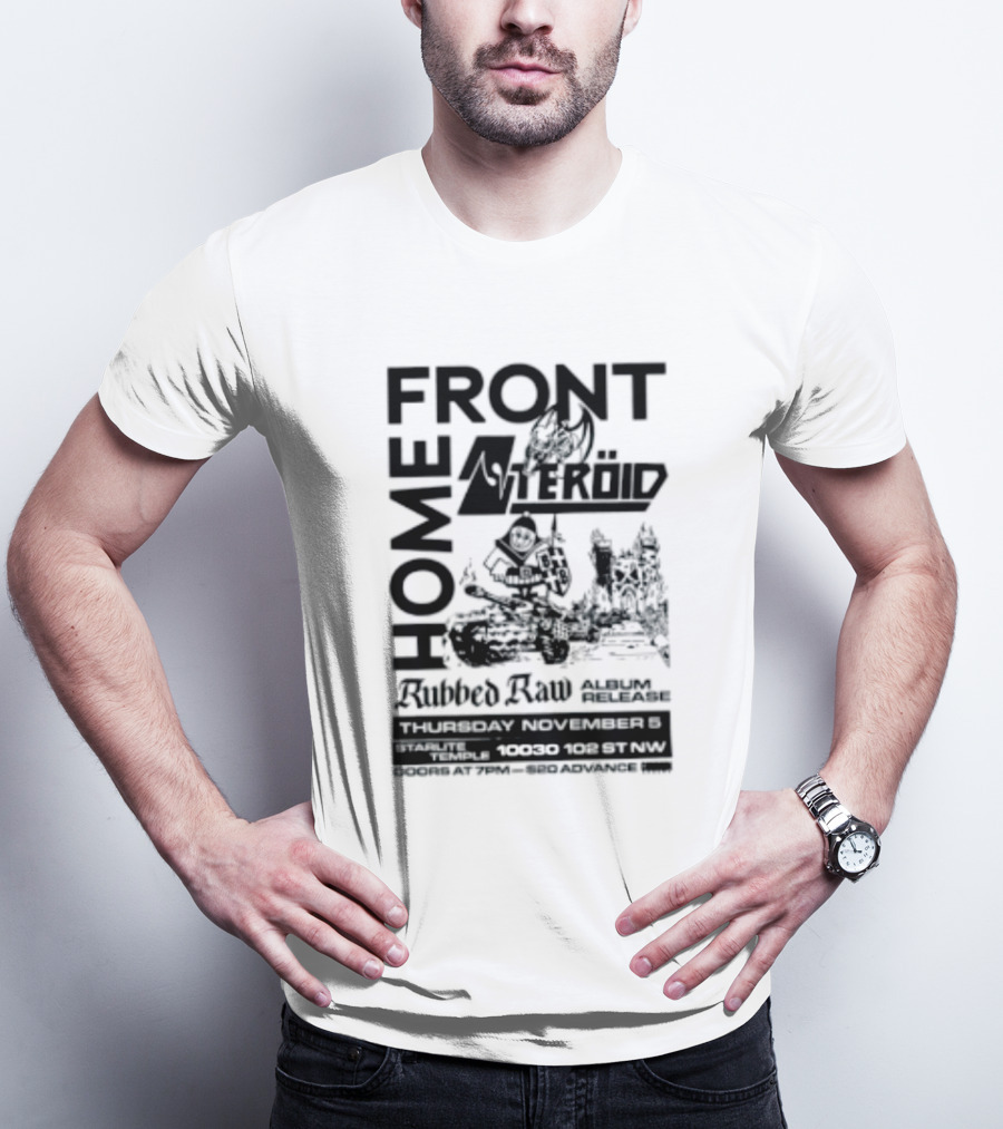 FRONT Asteroid Home Rubbed Raw August Release Starlite Temple T-Shirt