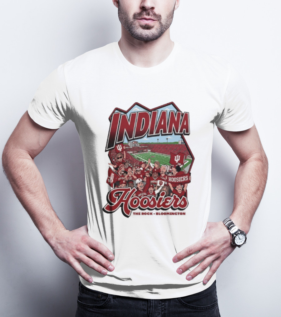 Indiana Hoosiers Football The Rock Bloomington Memorial Stadium Crowd Scene T-Shirt