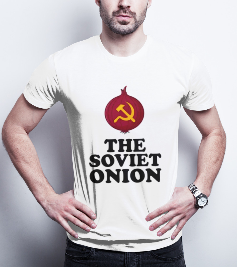 The Soviet Onion Communism USSR Pun Political Humor Hammer Sickle T-Shirt