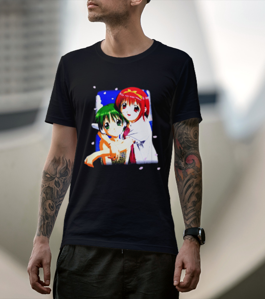 Aquaplus Hike Softgarage Chillweeb Anime Girls Cherry Blossom Hugging Scene T-Shirt
