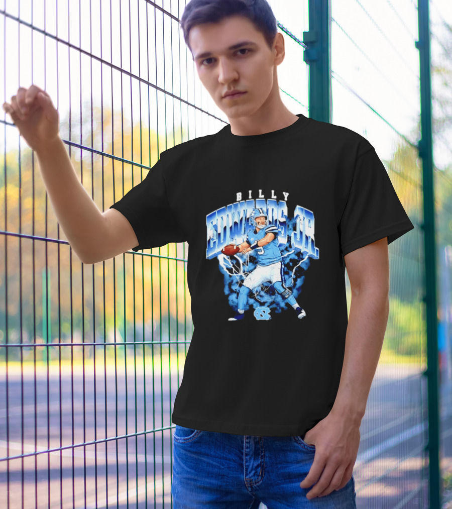 Billy Edwards Jr 9 North Carolina Tar Heels NCAA Football Player T-Shirt