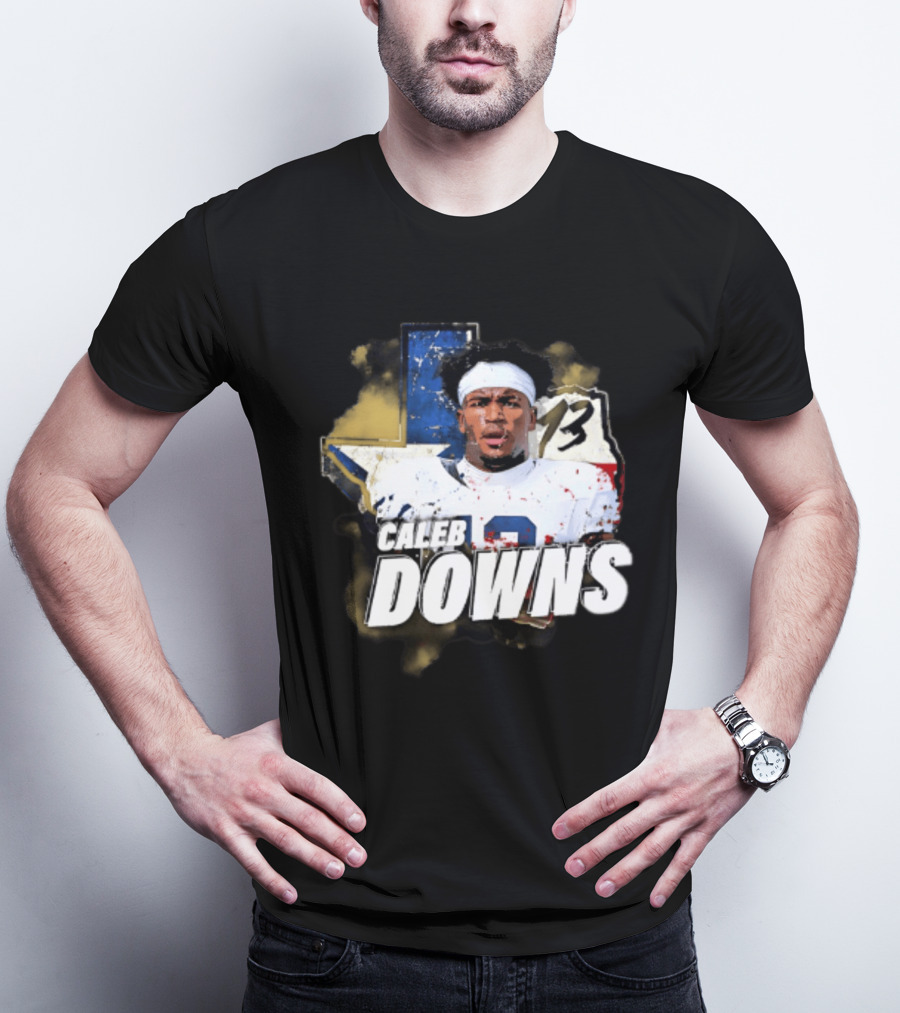 Caleb Downs Number 13 Lone Star State Football Dallas Cowboys T-Shirt