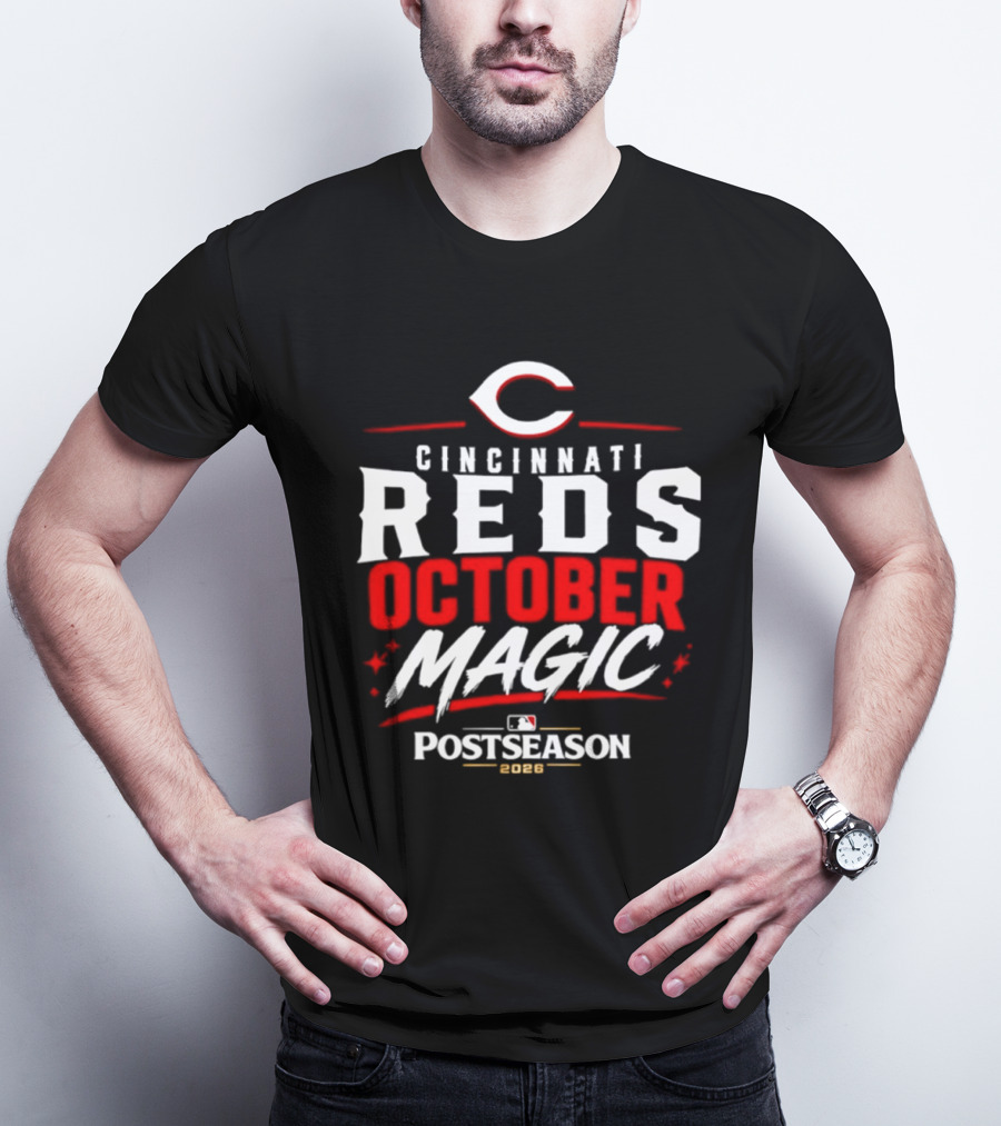 Cincinnati Reds October Magic 2026 MLB Postseason T-Shirt