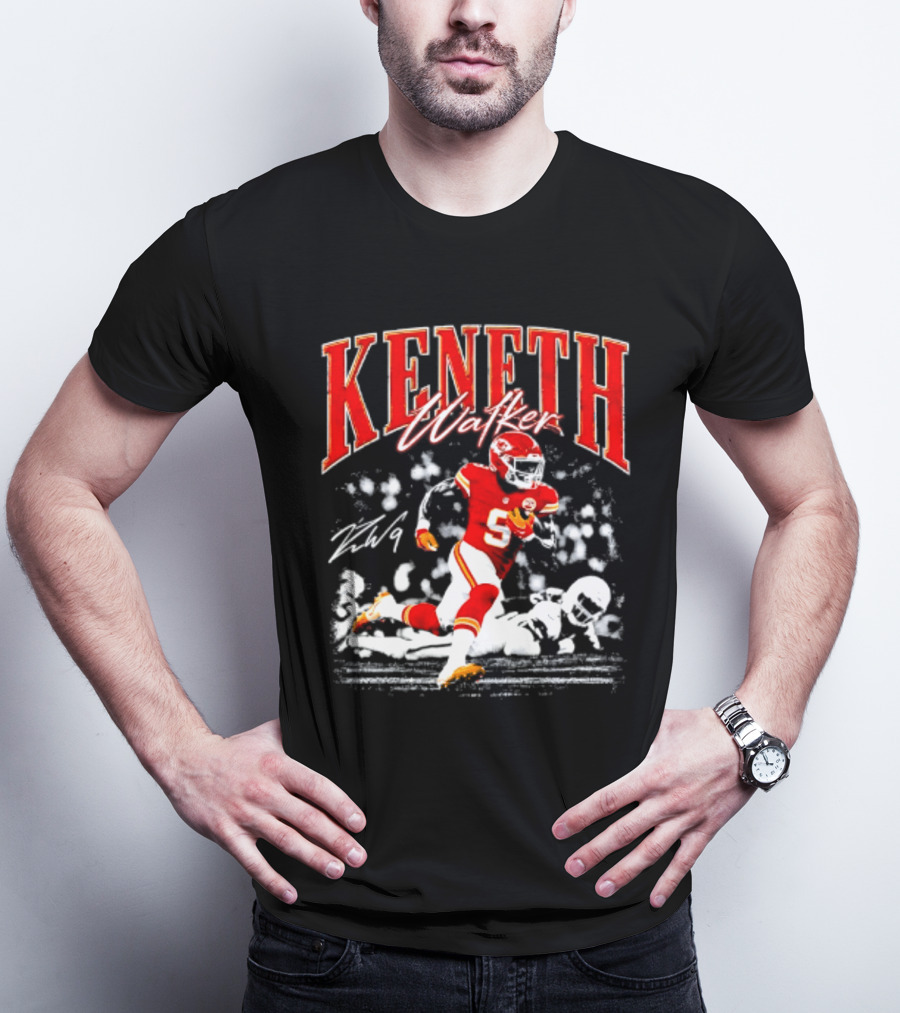 Keneth Walker Kansas City Chiefs Running Football Player T-Shirt