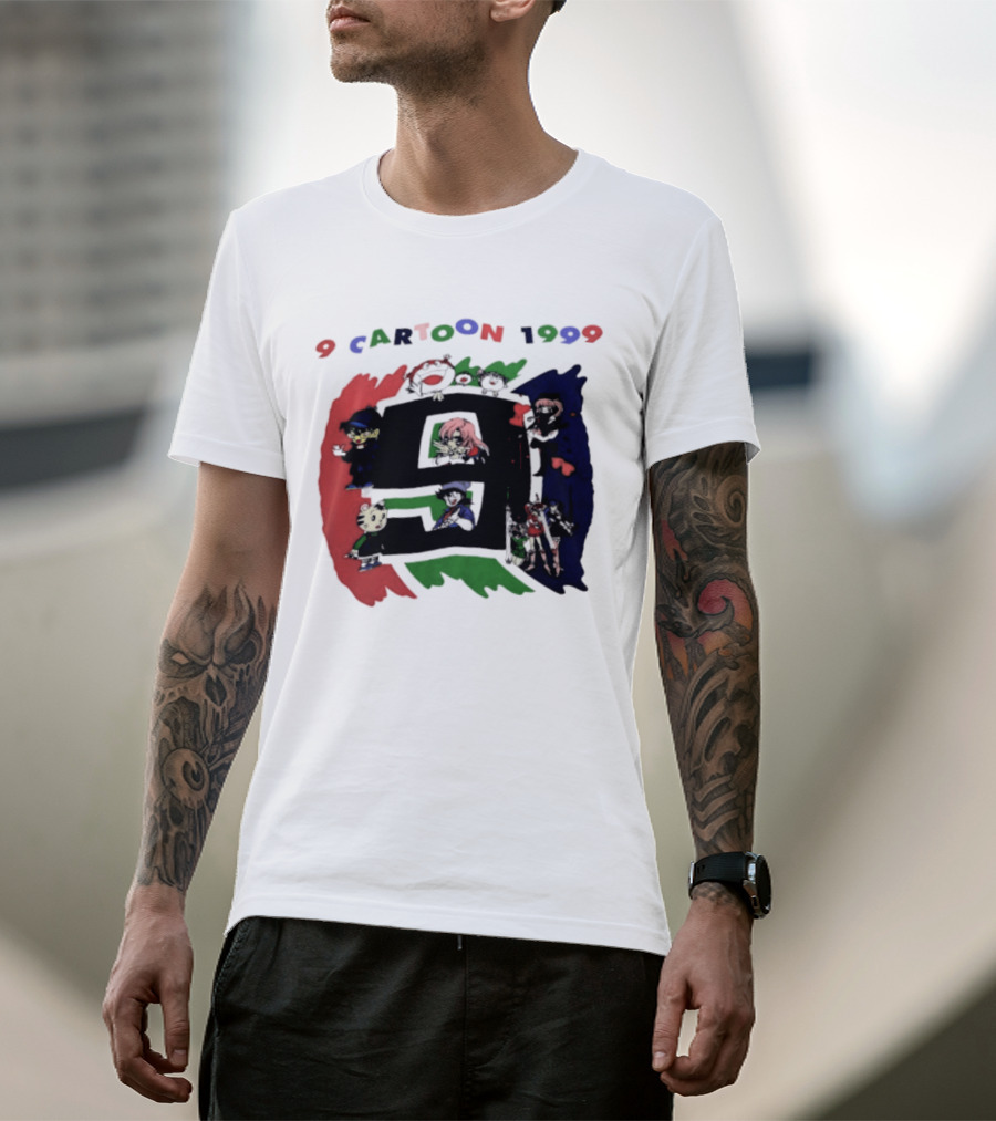 9 Cartoon 1999 Anime Characters Nostalgia T-Shirt