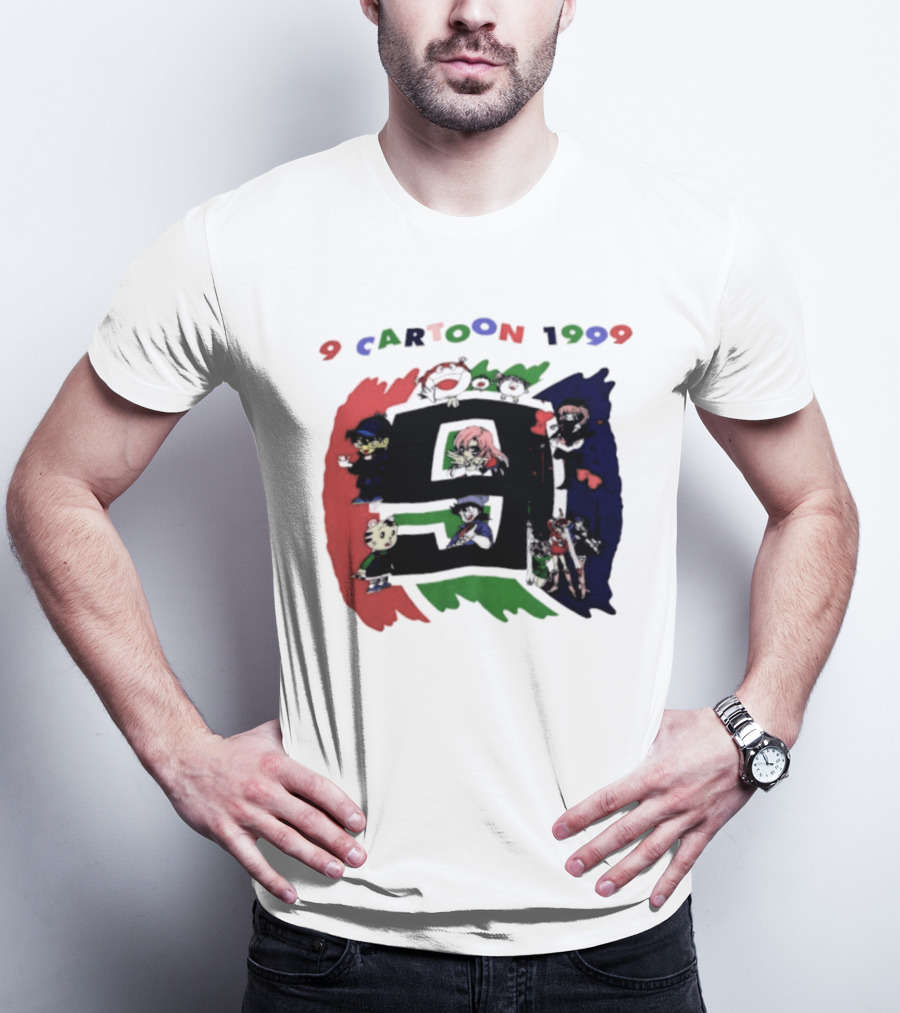 9 Cartoon 1999 Anime Characters Nostalgia T-Shirt