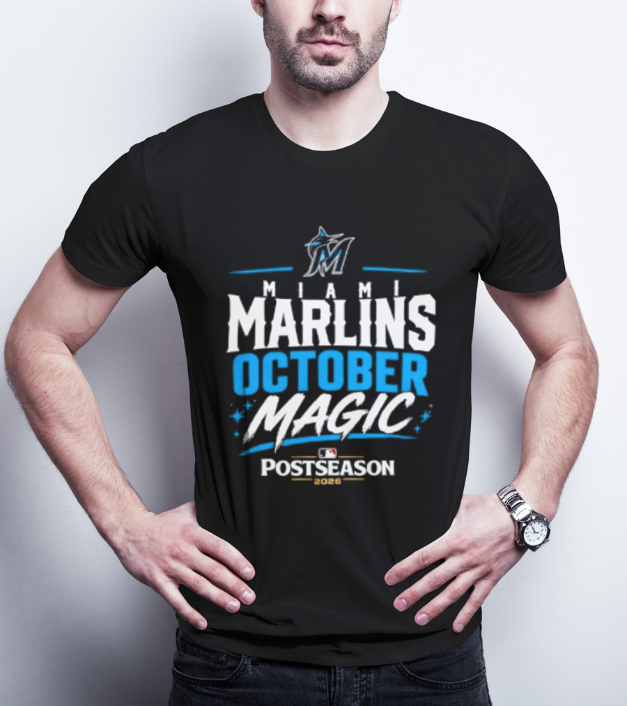 Miami Marlins October Magic 2026 MLB Postseason Celebration T-Shirt