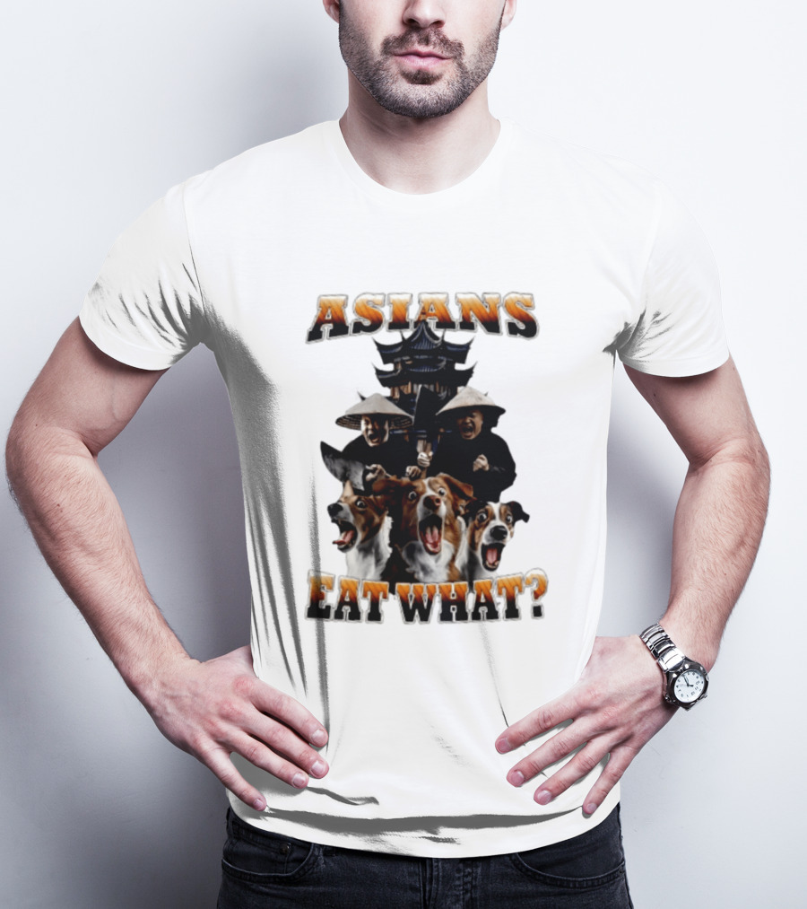 Asians Eat What Pagoda And Dogs Offensive Meme T-Shirt