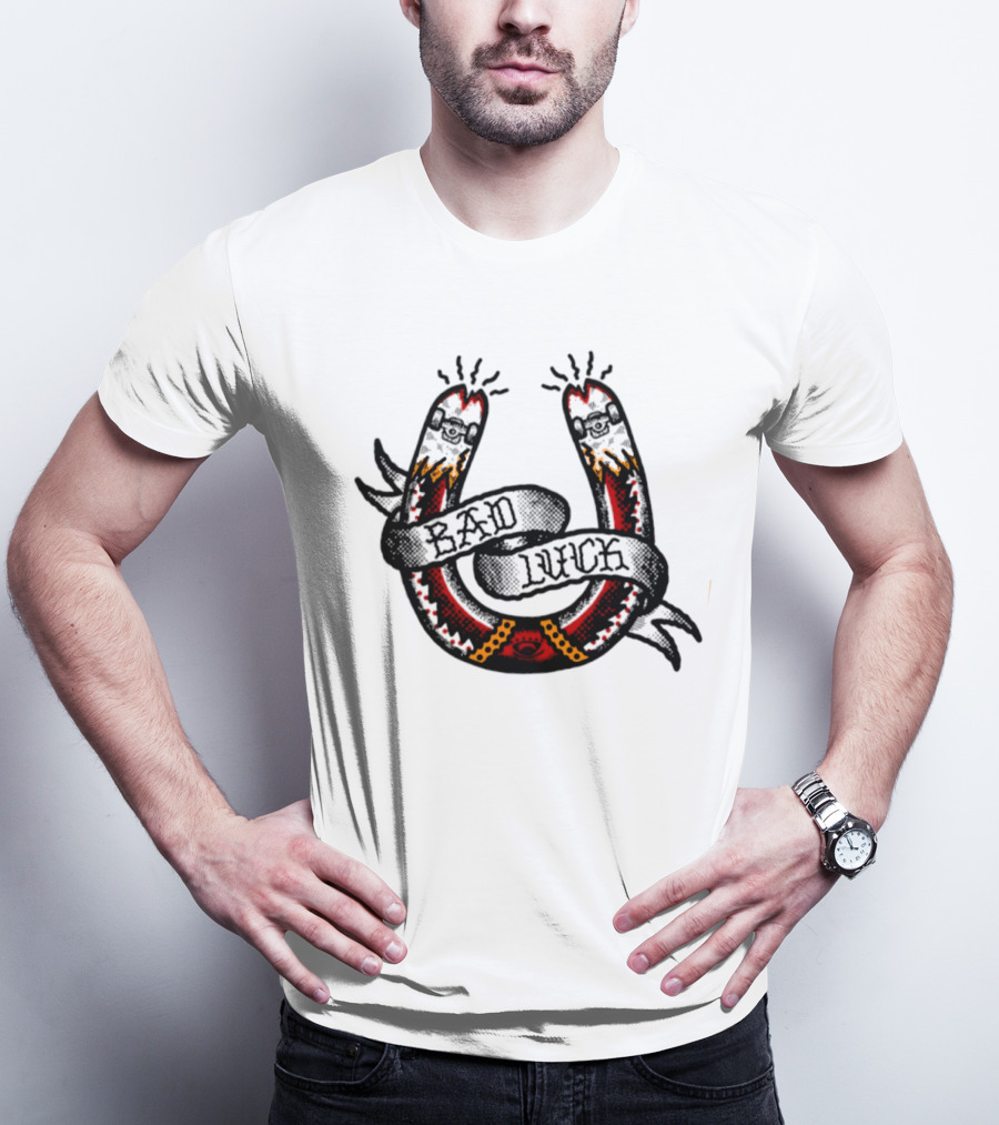 Bad Luck Horseshoe Skateboarding T-Shirt
