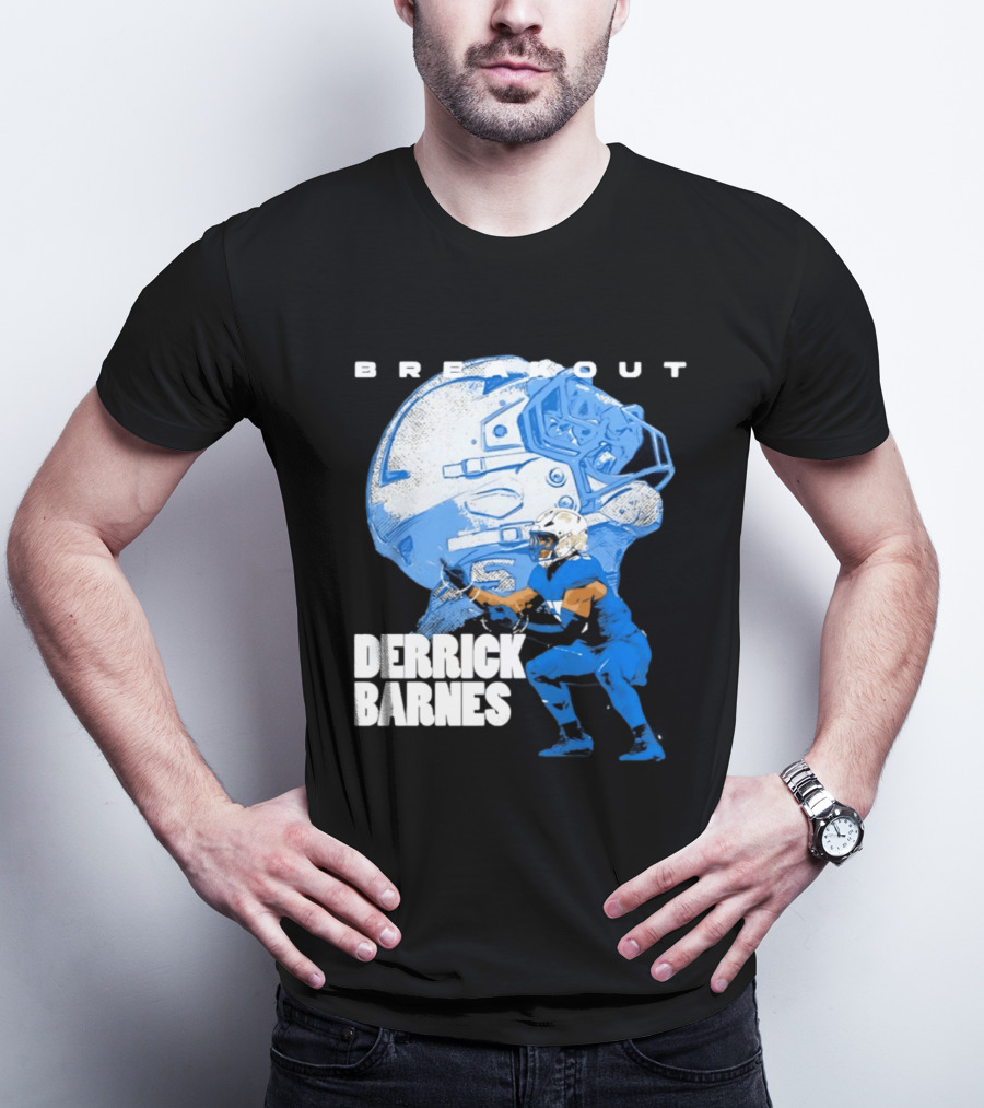 Derrick Barnes Detroit Lions Breakout Helmet T-Shirt