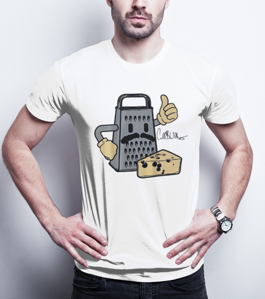 Caleb Williams Mustache Cheese Grater Thumbs Up Chicago Bears T-Shirt